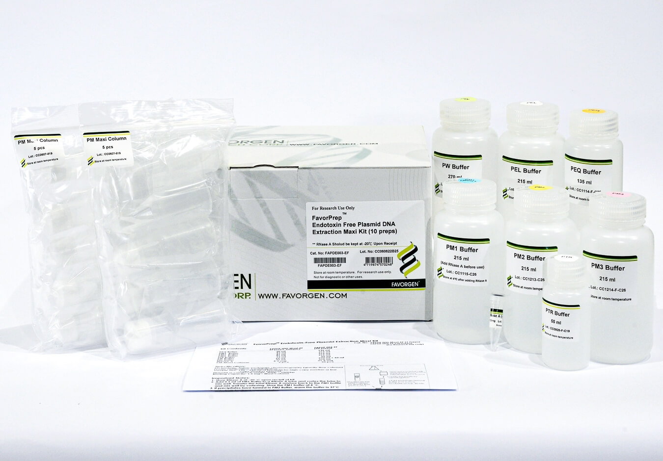 FavorPrep™ Maxi Endotoxin Free Plasmid DNA Extraction Kit (10 prep), Ion Exchange - FB Australia