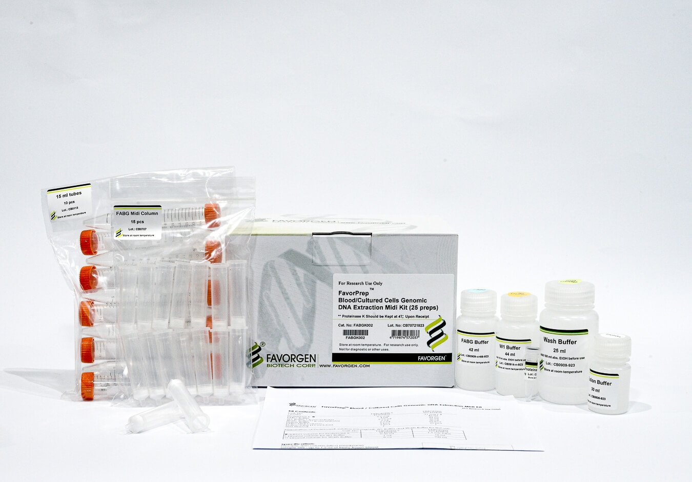 FavorPrep™ Midi Blood/Cultured Cell Genomic DNA Extraction Kit (With ...