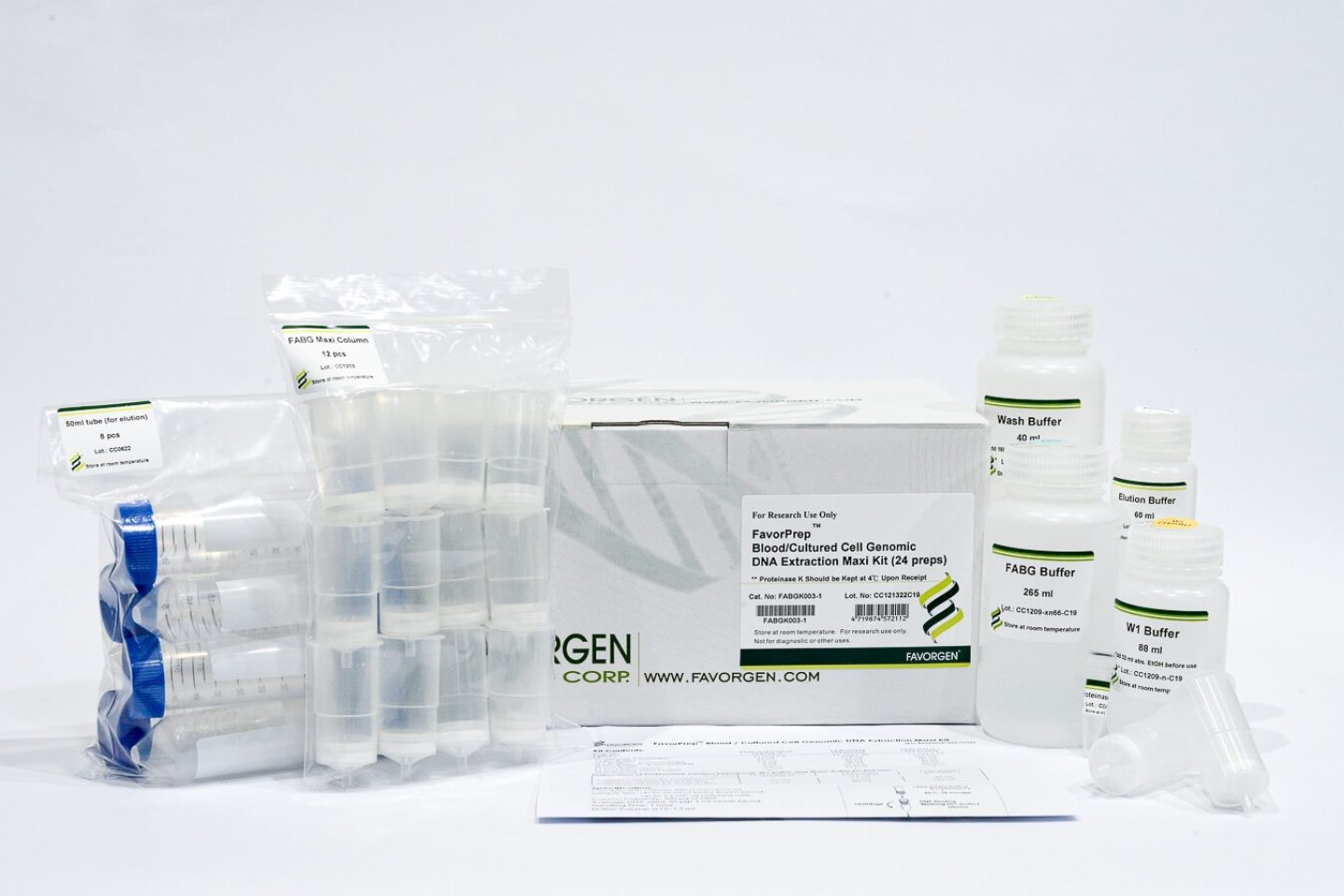 FavorPrep™ Maxi Blood/Cultured Cell Genomic DNA Extraction Kit (With ...