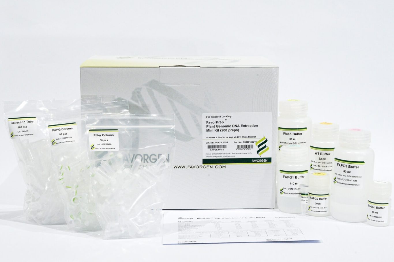 FavorPrep™ Maxi Plant Genomic DNA Extraction Kit (10 prep) - FB Australia